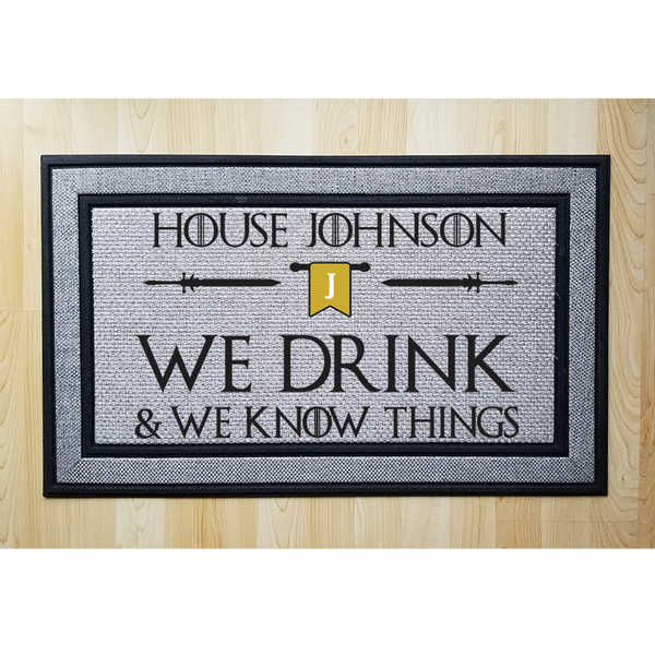 Personalized Bend The Knee Door Mat | Hold The Door Door Mat – VeraFide ...